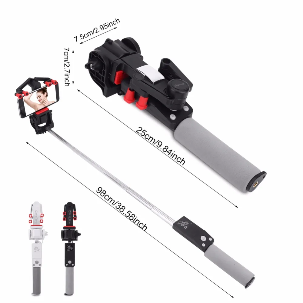 Portable Bluetooth Selfie Stick With Phone Holder 360 Degrees