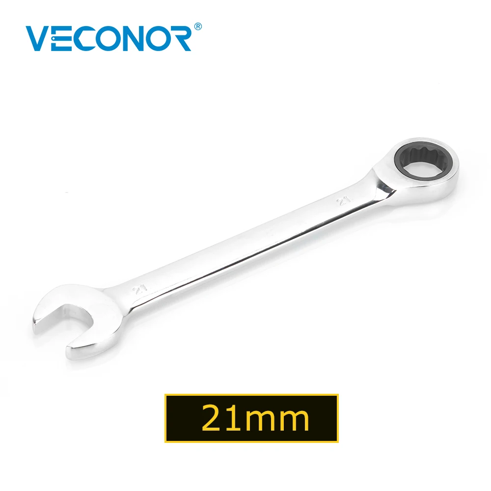 21mm Ratchet Wrench Spanner Fixed Head Mirror Polish 72T Ratcheting ...