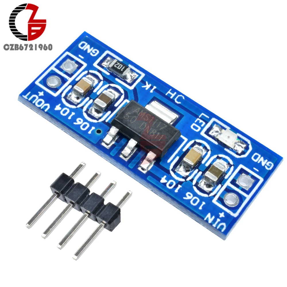 LM1117 AMS1117 DC-DC 6V-12V to 5V Step Down Power Converter Supply ...