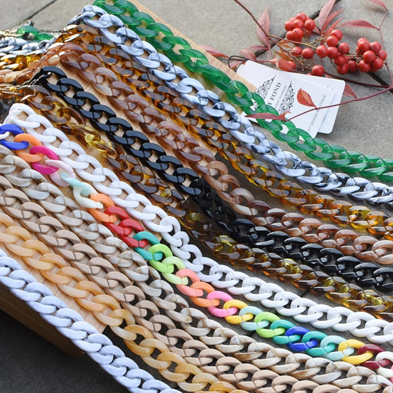plastic Chain Chic Lady Resin Uneasy Broken Handbag Strap Many Lengths ...
