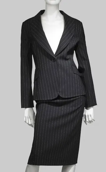 Black Stripe Women Suits Brand Women Business Suit Designer Lady Suit ...