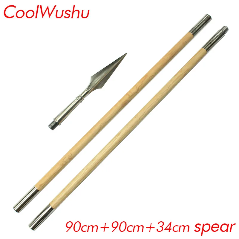 Kung Fu Stick ส่วนผสม Stick สีขาว Wax สีแดง Tasselled Spear 90ซม.และ90 ...