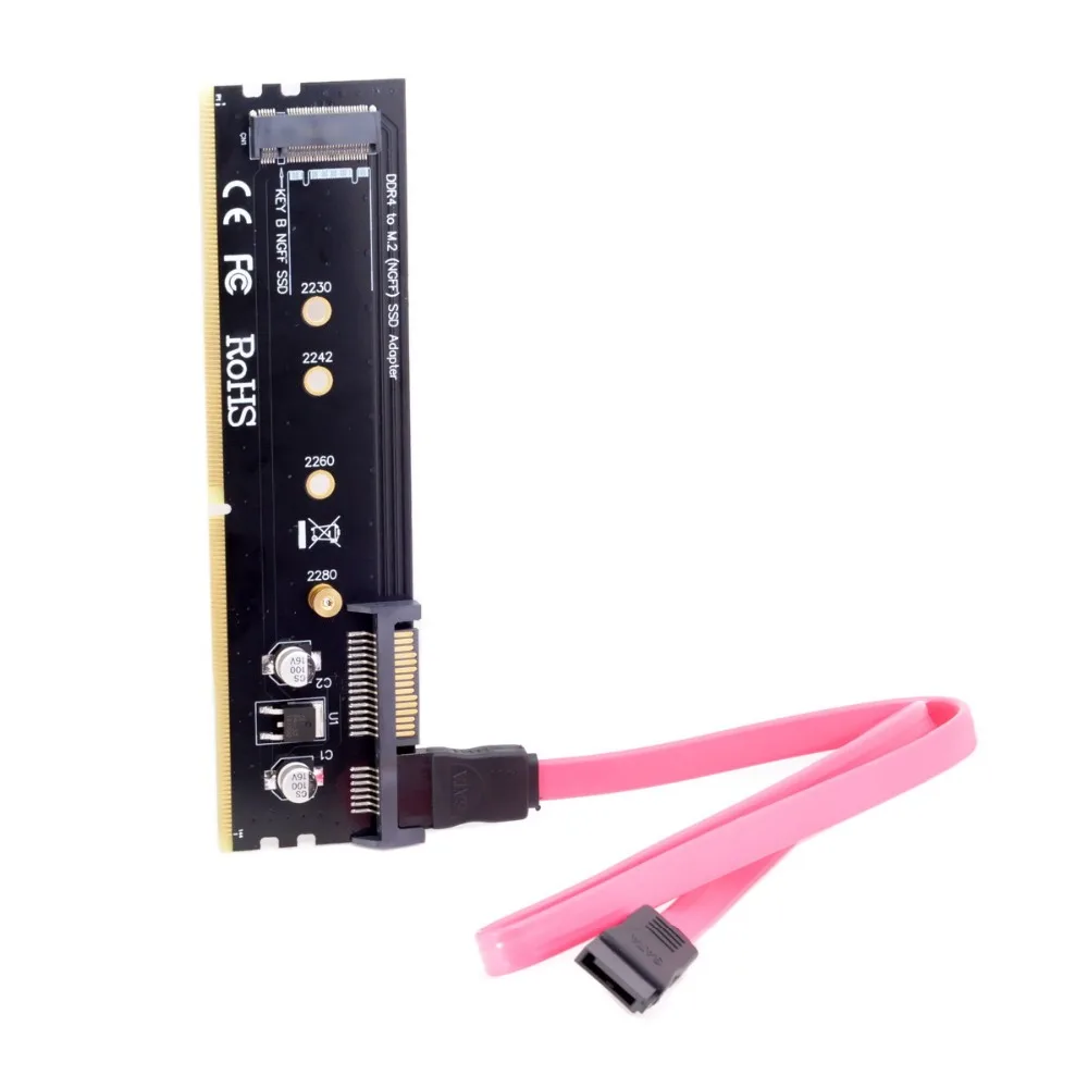 M2 M.2 NGFF B-key / B/M-key SSD to SATA 22pin Hard Disk Adapter PCBA ...