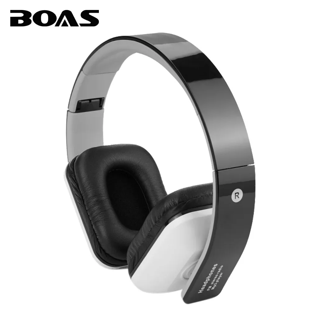 BOAS wireless bluetooth earphones stereo foldable headphones over ear ...