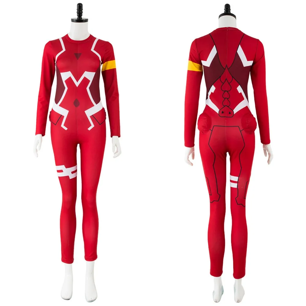 DARLING in the FRANXX Code 002 Zero Two Cosplay Costume Red Battle Suit ...