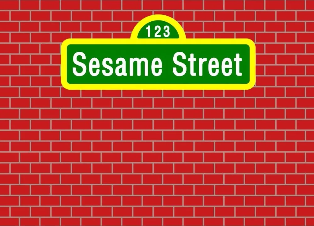 Sesame Street Brick Background Sesame Street Party Backdrop .JPEG