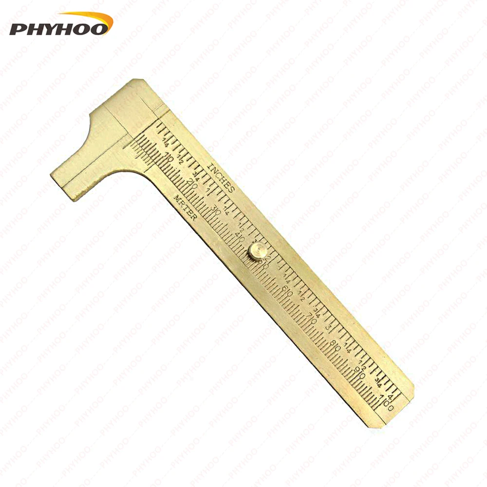 100mm Mini Brass Vernier Caliper Sliding Gauge Measure Measurement Tool ...