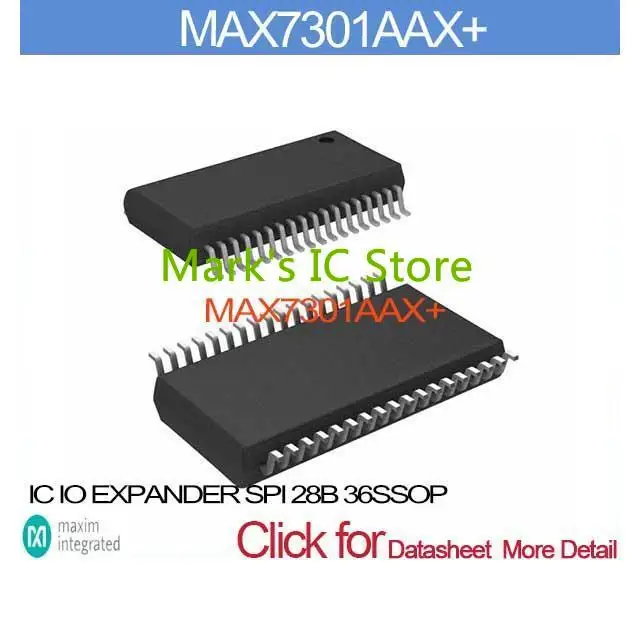 MAX7301AAX + ic io 확장기 spi 28B 36 ssop MAX7301AA 7301 MAX7301 7301A ...