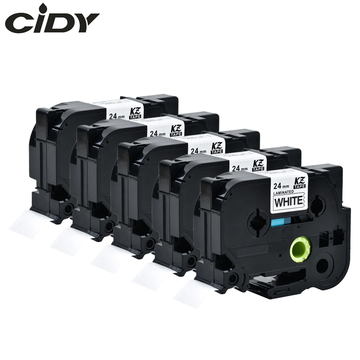 CIDY 5pcs Compatible p touch laminated tze 251 tz251 tze251 tape 24mm ...