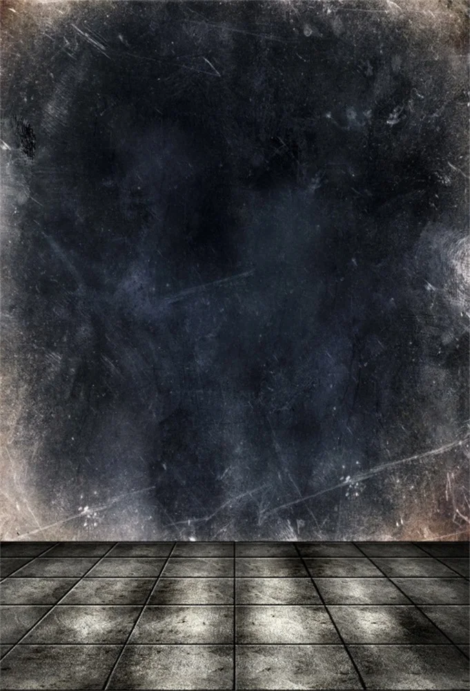 Laeacco Old Dark Fade Wall Floor Grunge Portrait Photography ...