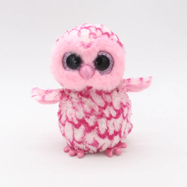 Ty Beanie Boos Big Eyes 6" Pink Owl Animal Toys-in Stuffed & Plush ...