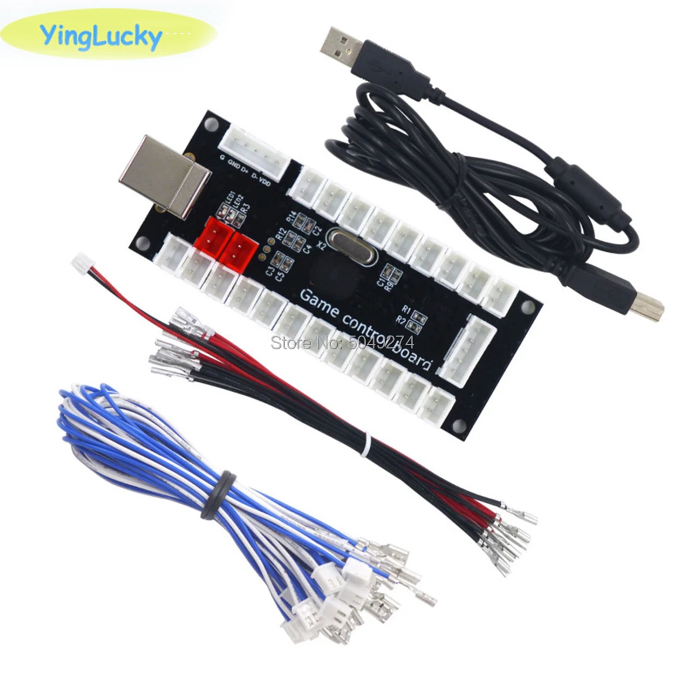 Arcade Joystick Usb Zero Delay Encoder Pc Board And Cable For Controls Arcade Game Diy Kit ...