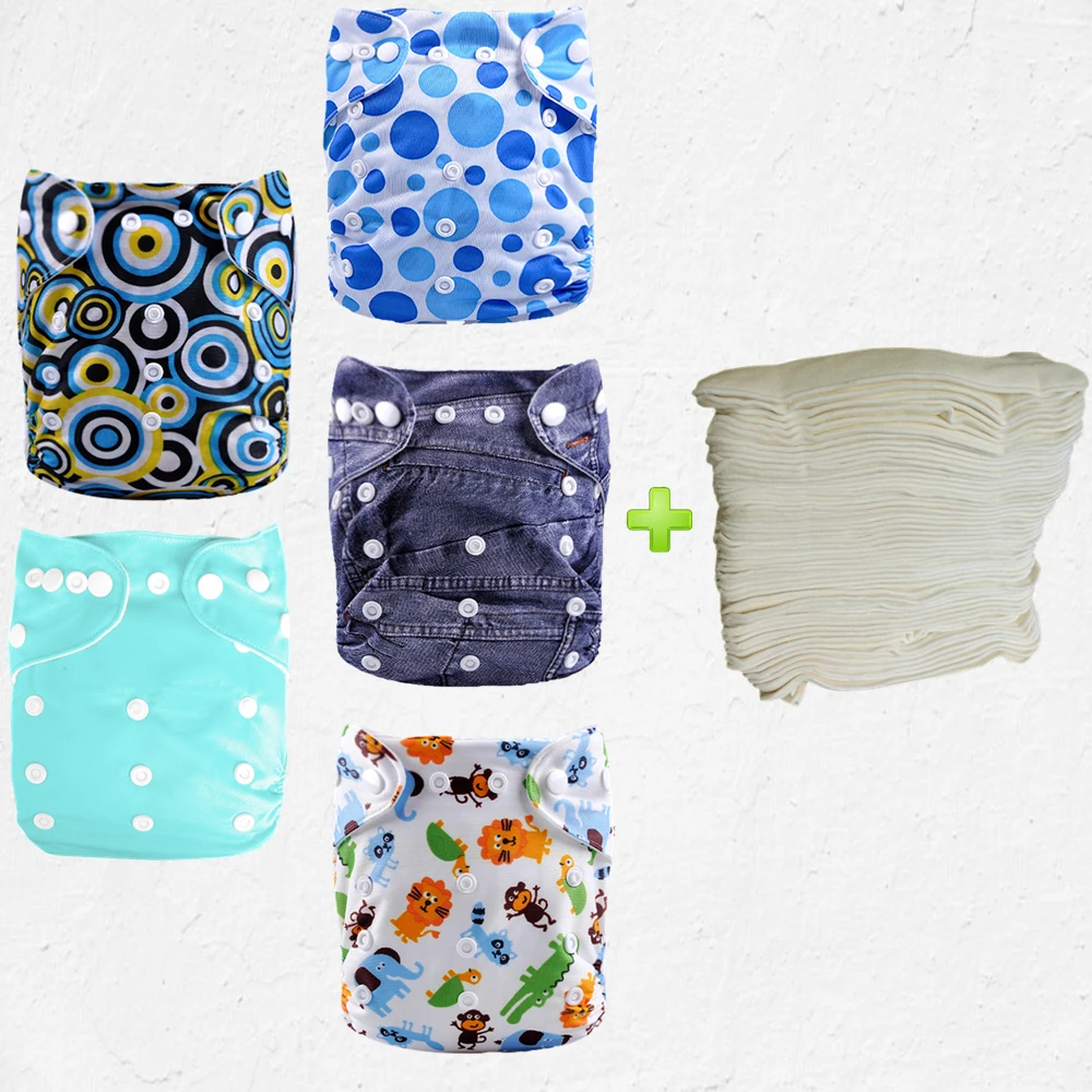 baby product prefold cloth diaper 5pcs one size pocket diaper With 5pcs ...