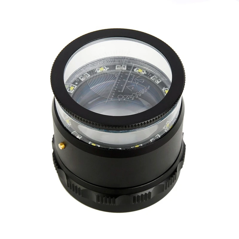 10X Illuminated Focus Adjustable Cylindrical Loupe Magnifier Measuring