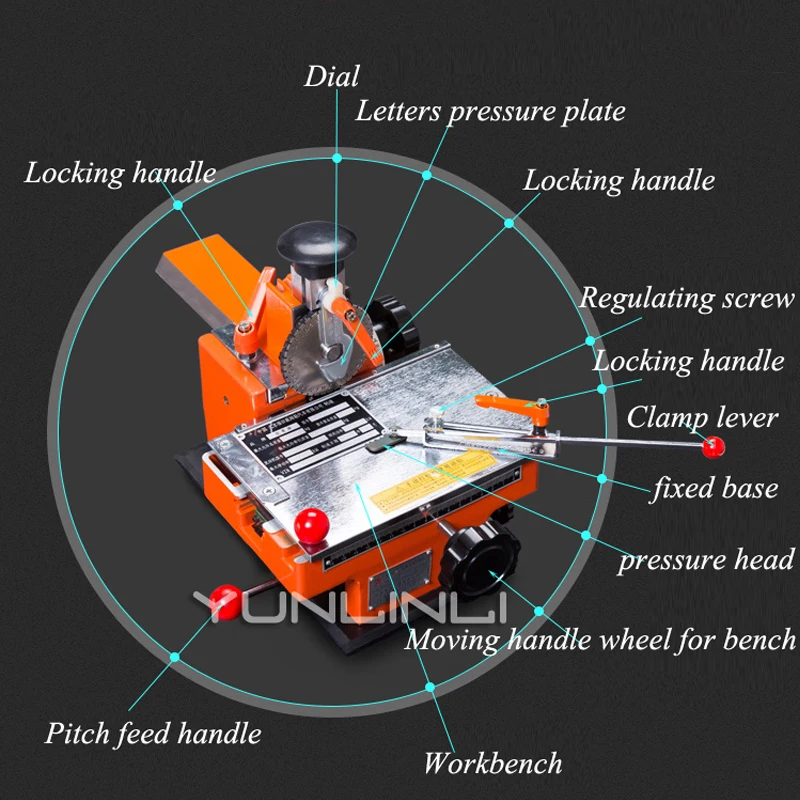 Semi Automatic Metal Name Plate Engraving Machines Nameplate Marking ...