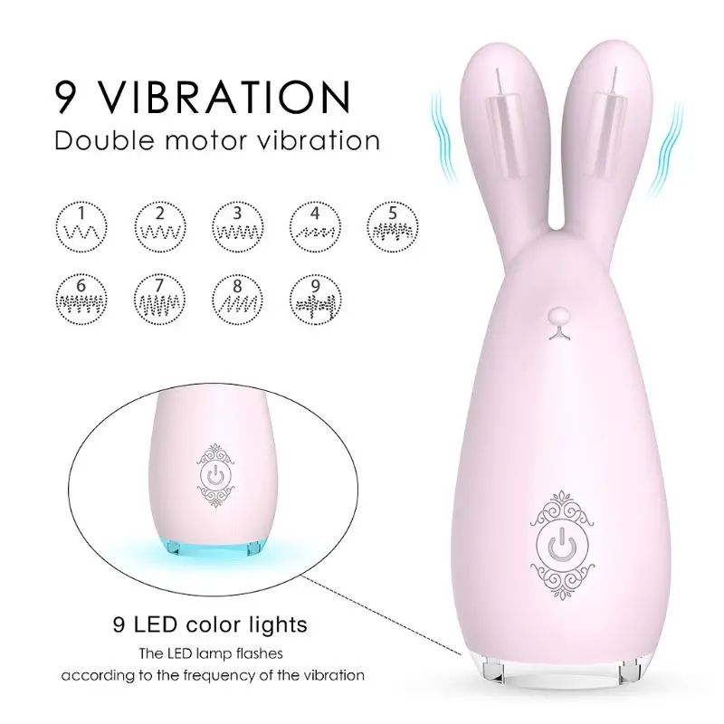 Waterproof Rabbit Vibrator With Dual Motors 9 Powerful Vibrating Modes