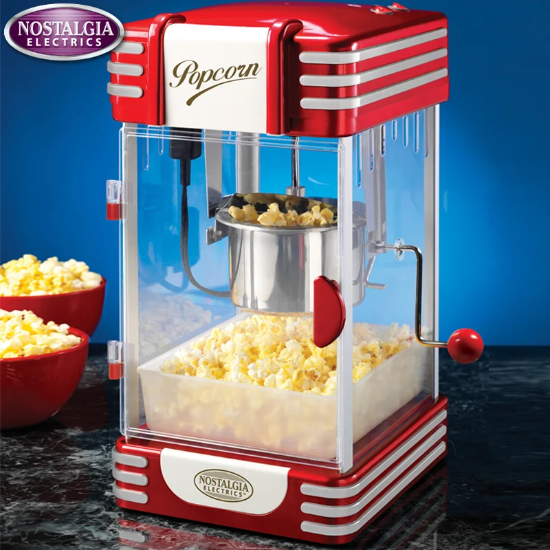 1pc stainless steel Classic Popcorn Machine American Vintage Dual ...