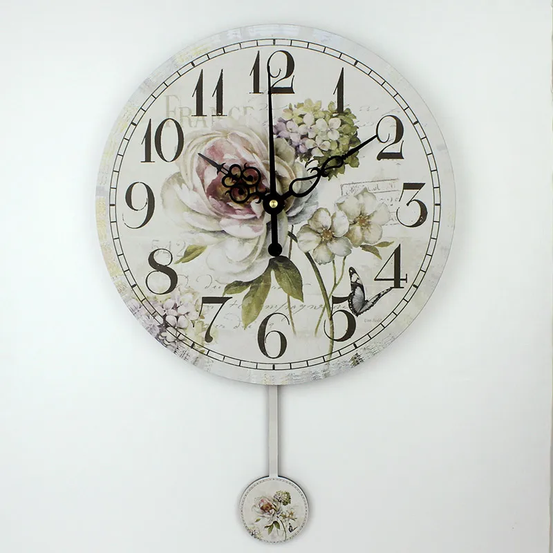 fashion silent wall clock bedroom decoration large decorative wall ...
