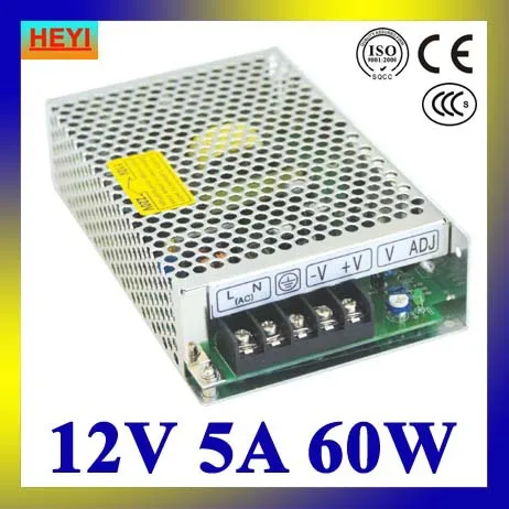 LED power supply 12V 5A 100~120V/200~240V AC input Single Output ...