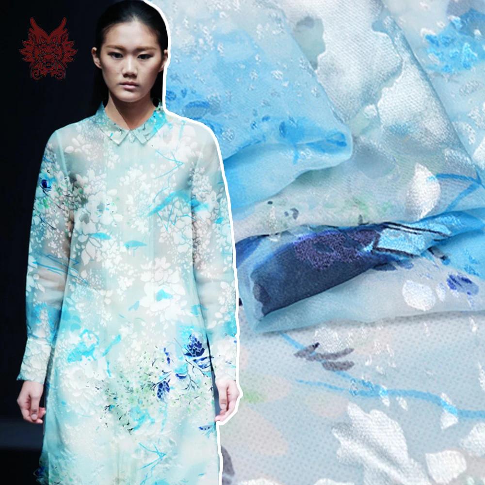 American style elegant floral burnout fabric floral jacquard brocade ...