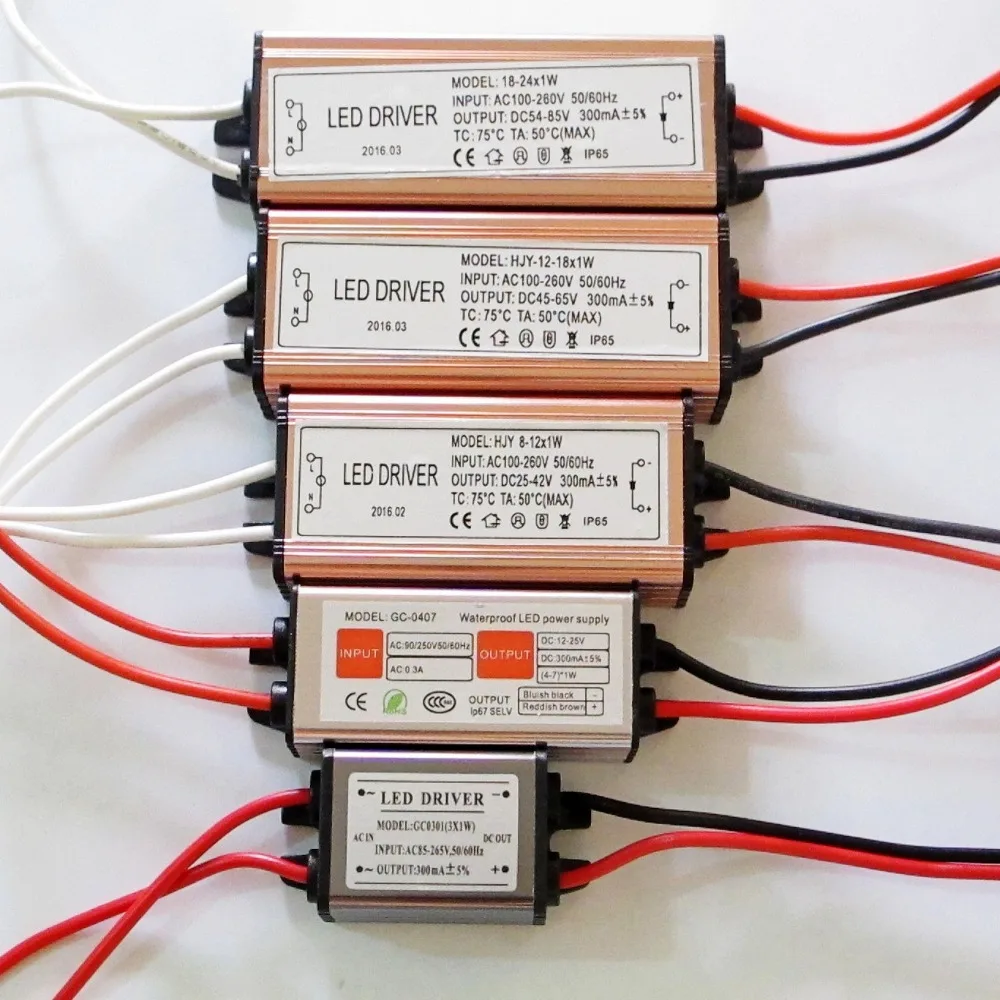 3W 24W 300mA Constant Current LED Driver 3W 4W 5W 7W 9W 12W 15W 18W 21W ...