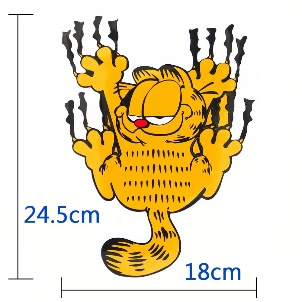 Personality Garfield scratch stick car styling sticker reflective ...