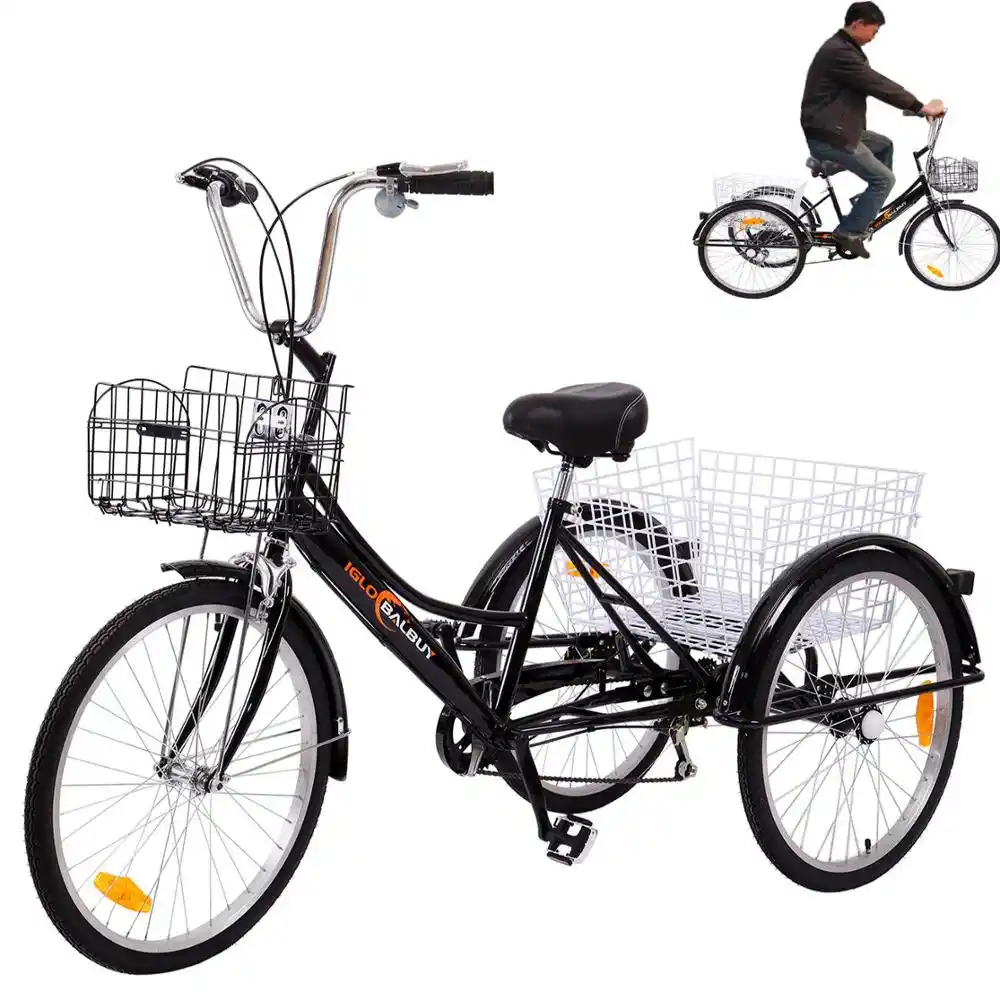 (Schip uit Duitsland) 24 "6 speed 3 Wiel Volwassen Driewieler Fiets ...