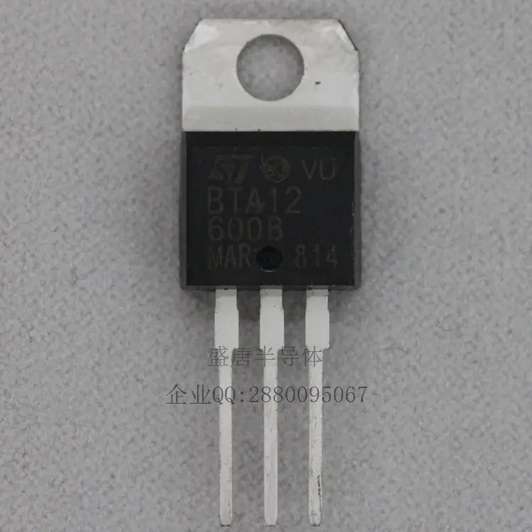 10pcs/lot BTA12 600B 12A 600V TO 220 Transistor Triac Authentic ...