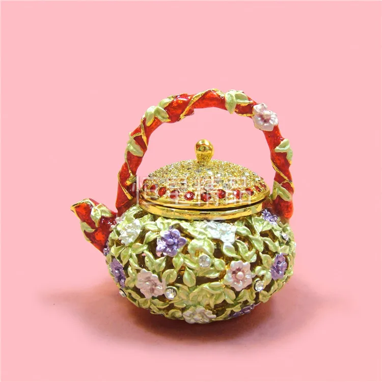 Metal hollow ornaments, European craft gift kettle teapot,home ...