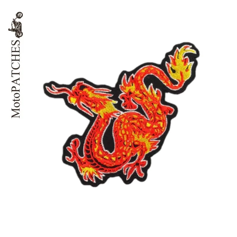 Chinese Dragon Iron On Patches Riders Embroidery Patches Standard For Leather Vest Mc Patch Iron ...