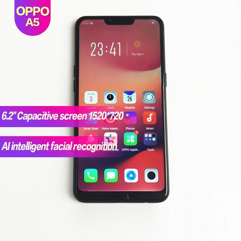 OPPO A5 Android смартфон 6," полный экран Глобальная ПЗУ 4230 мАч 1520x720 распознавание лица ...