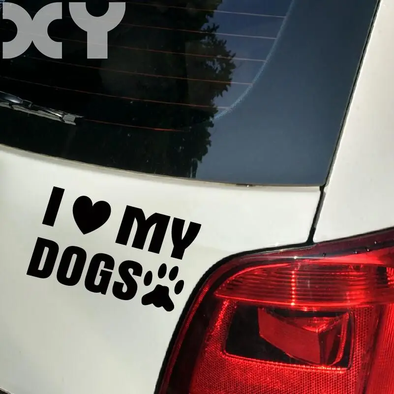 I Love My Dogs Vinyl Decal Car Sticker Truck Car Window Bumper Sticker ...