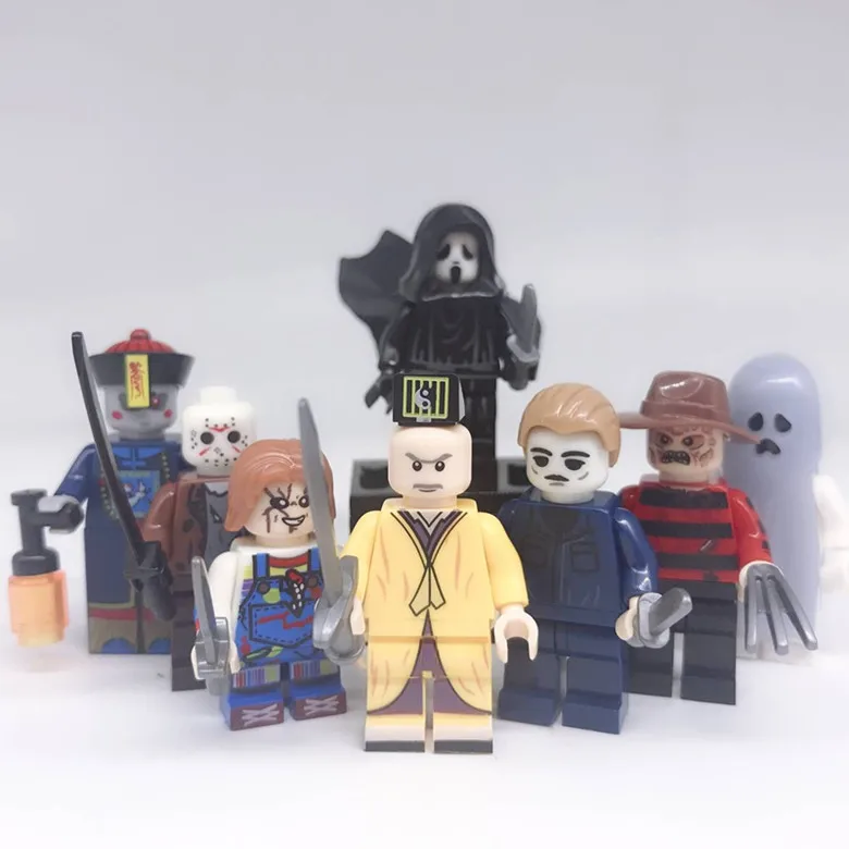 Building Toy Sets & Packs 8Pcs Horror Theme Jason Scream Killer Freddy ...