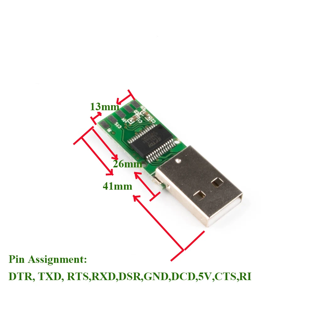 FTDI USB RS232 Serial Converter Module USB Plug Adapter Board FTDI USB ...
