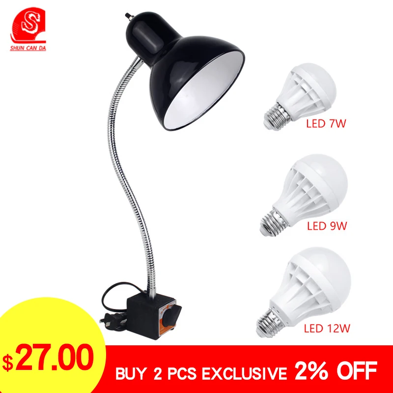 220v Led Cnc Machine Desk Light With Magnet Base 7w 12w Clamp Holder ...