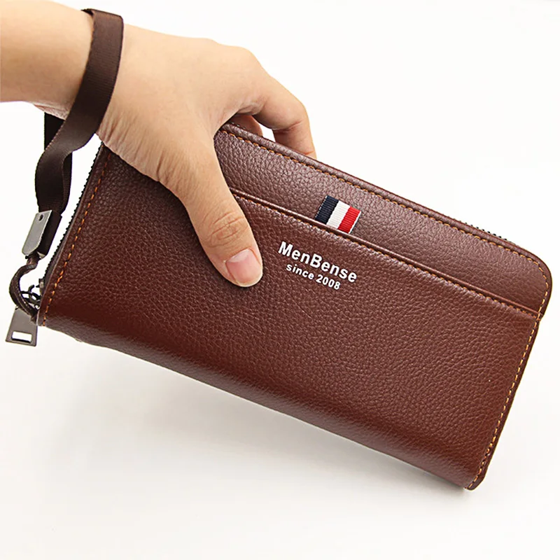 Long Wallets Men Zipper Large Capacity Purse Multifunction Business ...