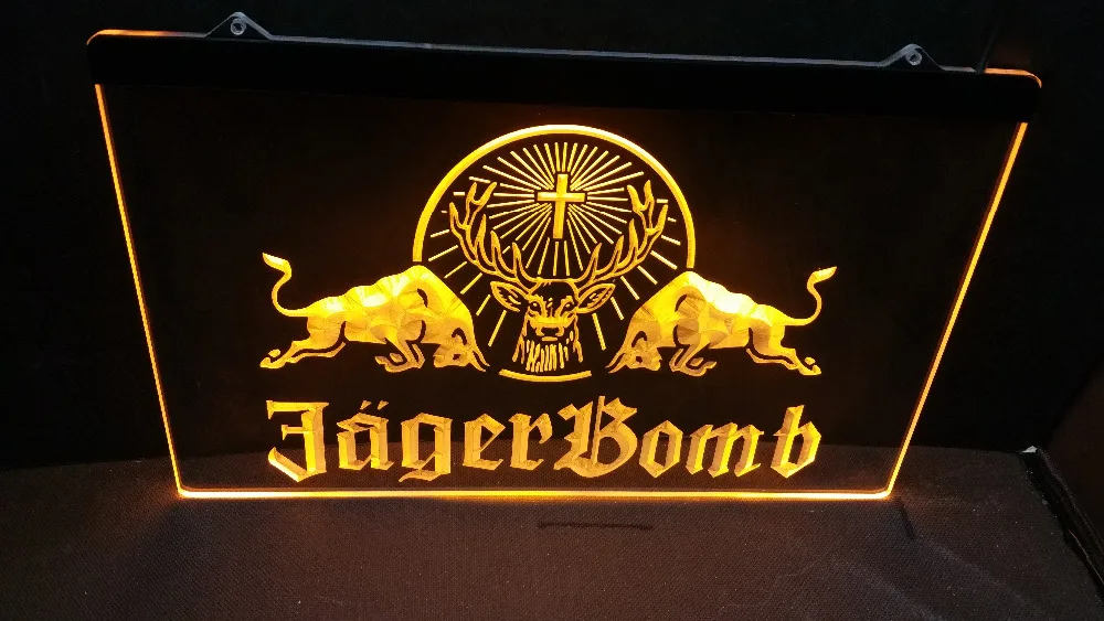 b-271 Jagermeister Jager bomb Deer head bar beer pub club 3d signs LED ...