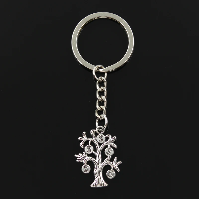 Keychain 29x21mm Money Tree Pendants DIY Men Jewelry Car Key Chain Ring ...