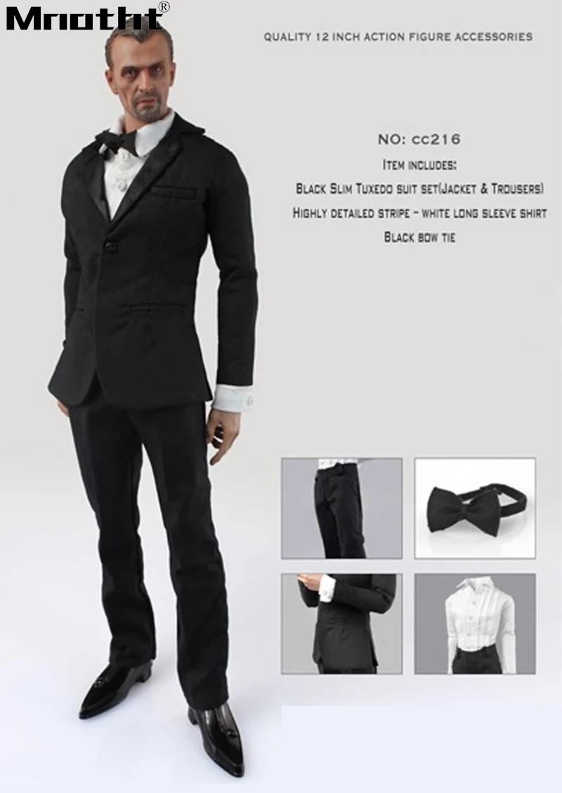 Black Suit White Shirt Black Bow Tie