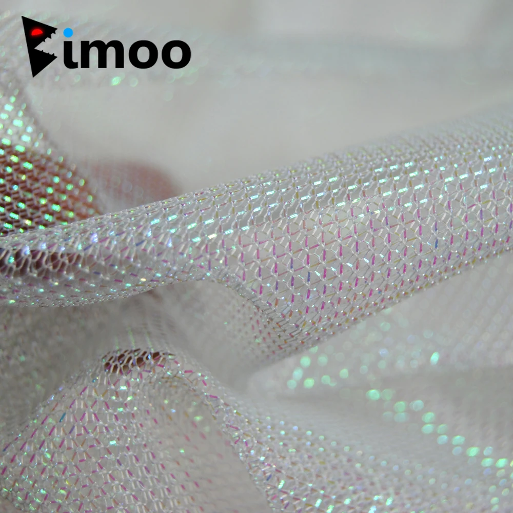 Bimoo-1-Yard-Bianco-Perla-del-Flash-Oro-Verde-Rosso-Nero-Argento-Squid ...