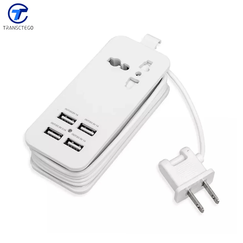 Multi USB Quick Charger adapter Socket Plug Power Strip 1.5mm power ...