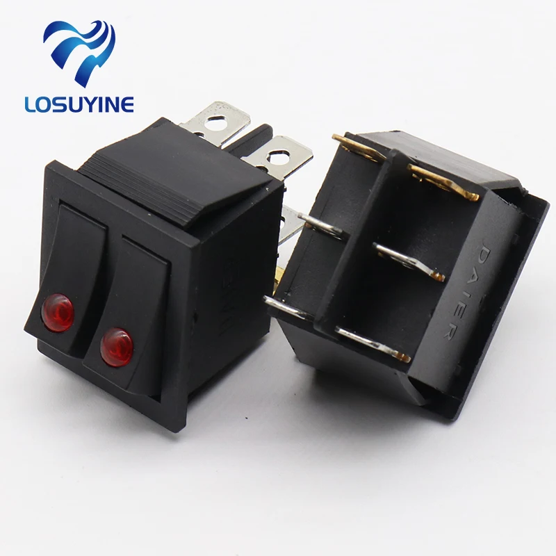 1pcs Rocker Switch Belt Cat-eye Switch Two Gang Switch Double Switch ...