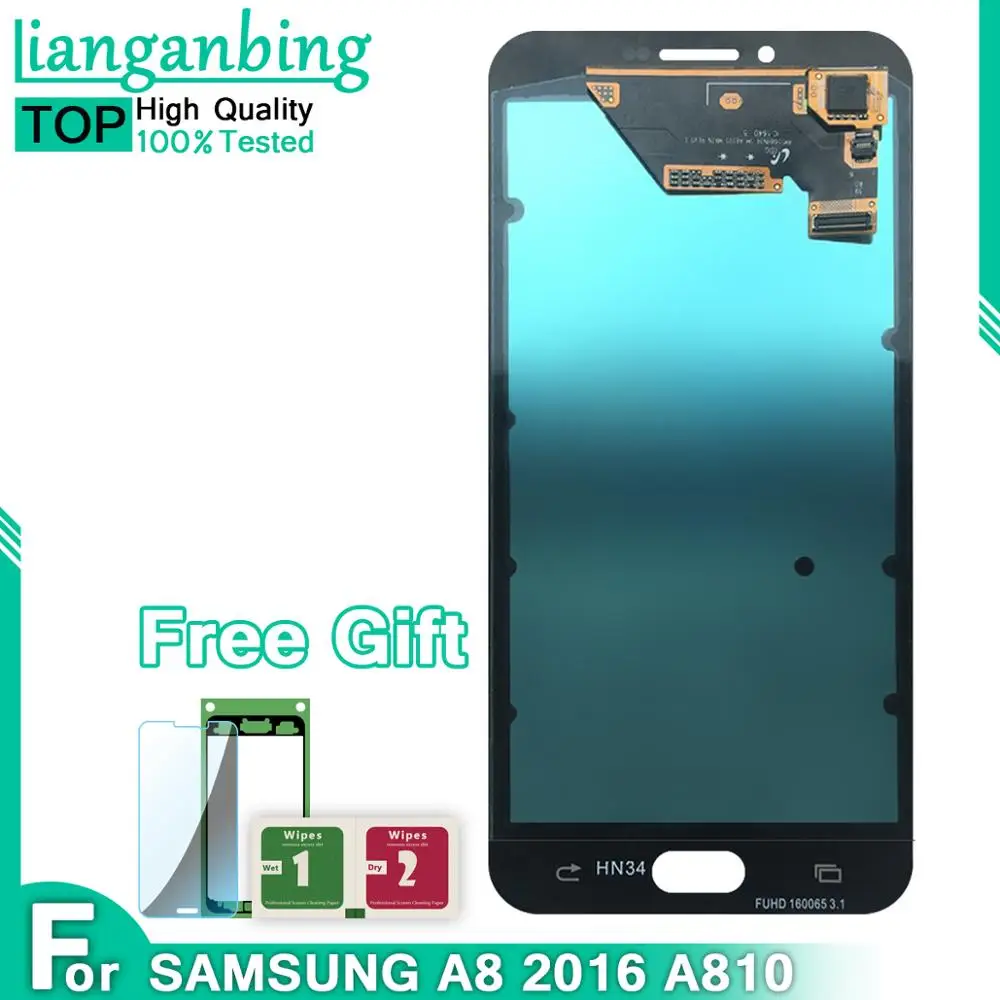 Pantalla LCD A8 2016 A8100 A810, Super AMOLED, 100% probado, montaje de ...