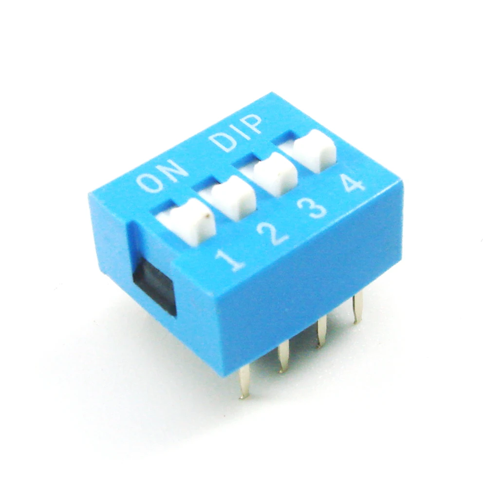 Blue Double Row 8 Pin 2/3/4/5/6/7/8 Positions 2.54mm Pitch DIP Switch ...