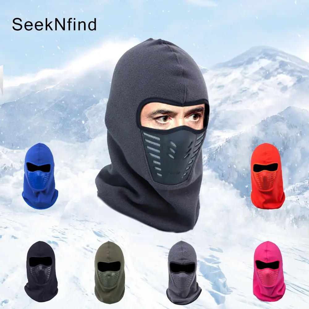 Dust proof Cycling Face Mask Windproof Winter Warmer Fleece Bike Full ...