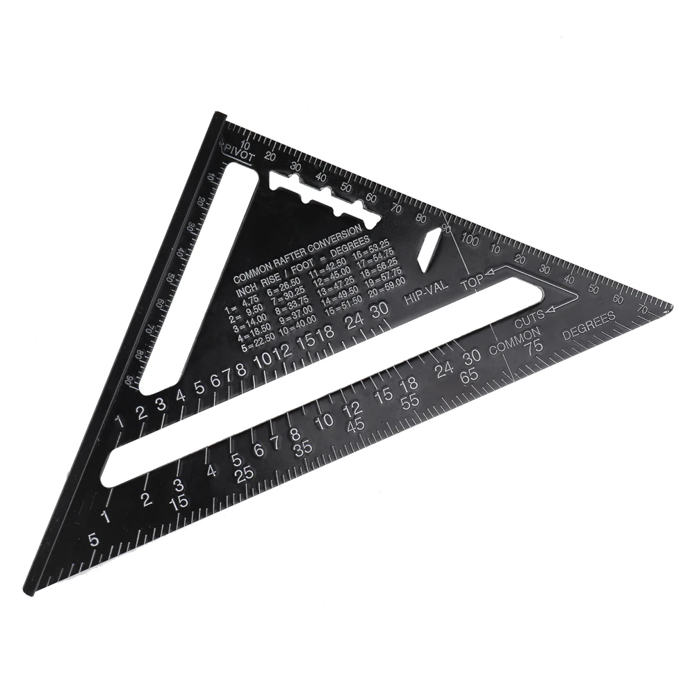 Aluminum Alloy Triangle Rulers 90 degrees 45 degrees Set Square 7in ...