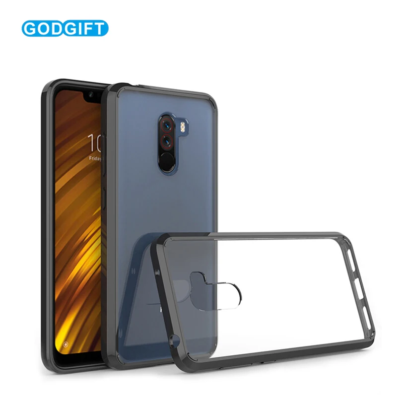 Coque For pocophone f1 xiaomi poco 1 case Hard Plastic Acrylic Clear ...