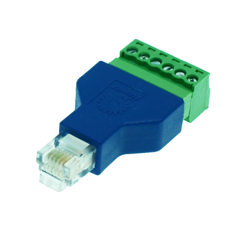 10pcs color connector RJ12 to Screw Terminal Adaptor RJ12 Male to 6Pin ...