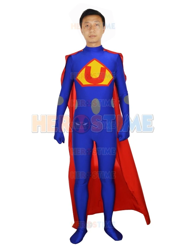 Superhero Strong Superman Style Blue Costume The Most Classic Halloween ...
