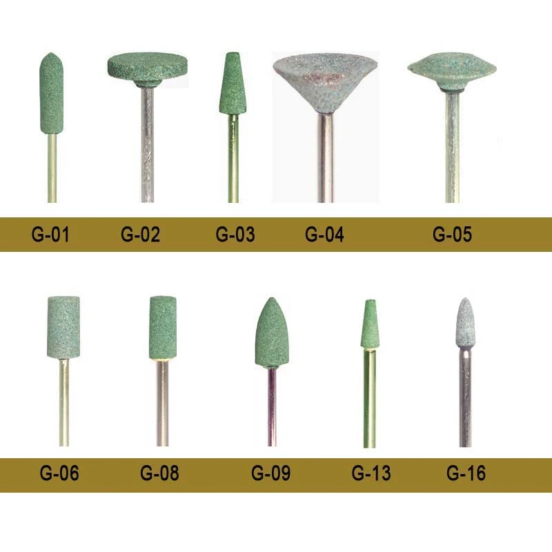 100pcs/box Dental Stone Burs With Green Color Medium Contour Ceramic ...